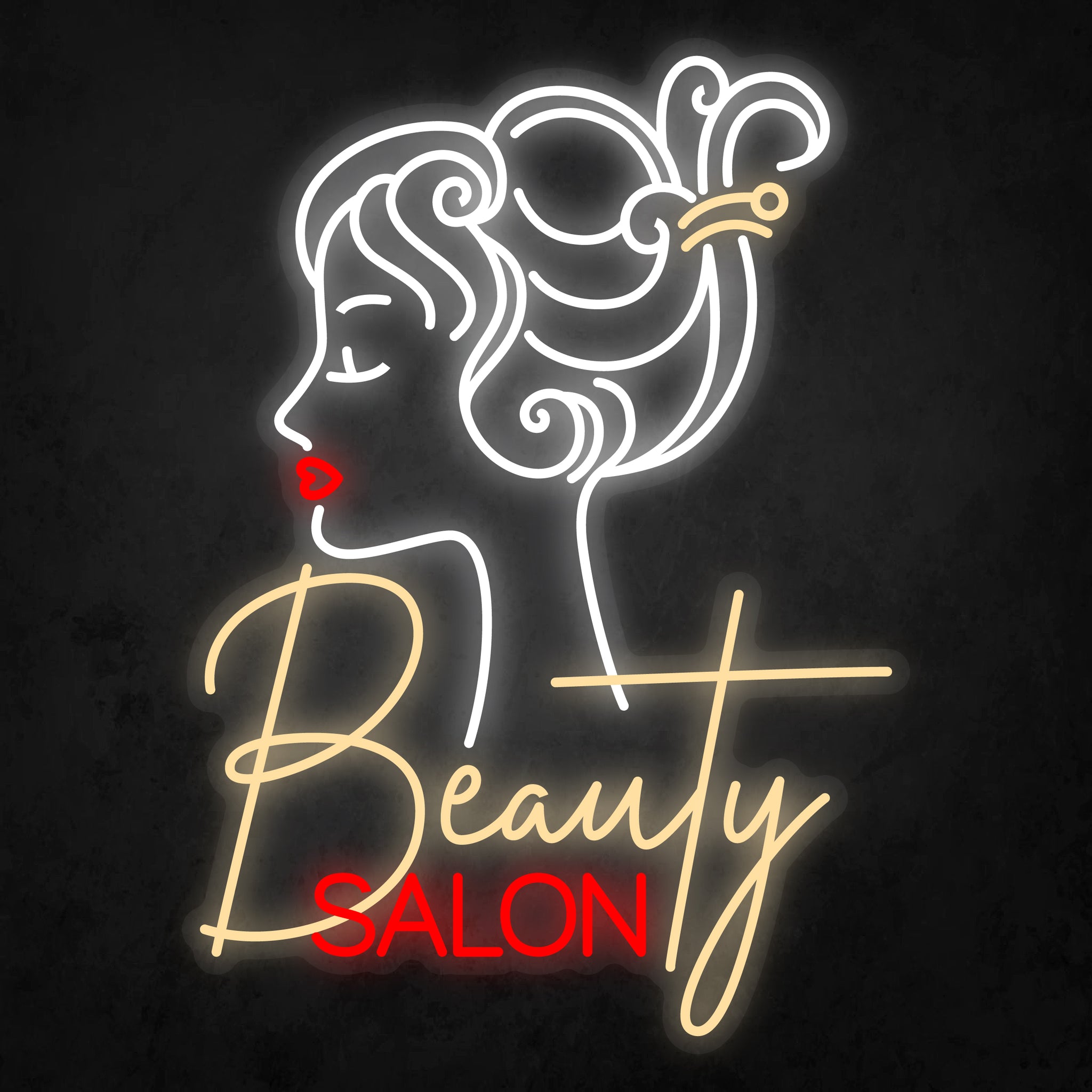 LED Neon Sign - Beauty Salon & Beauty Woman – Self Signs