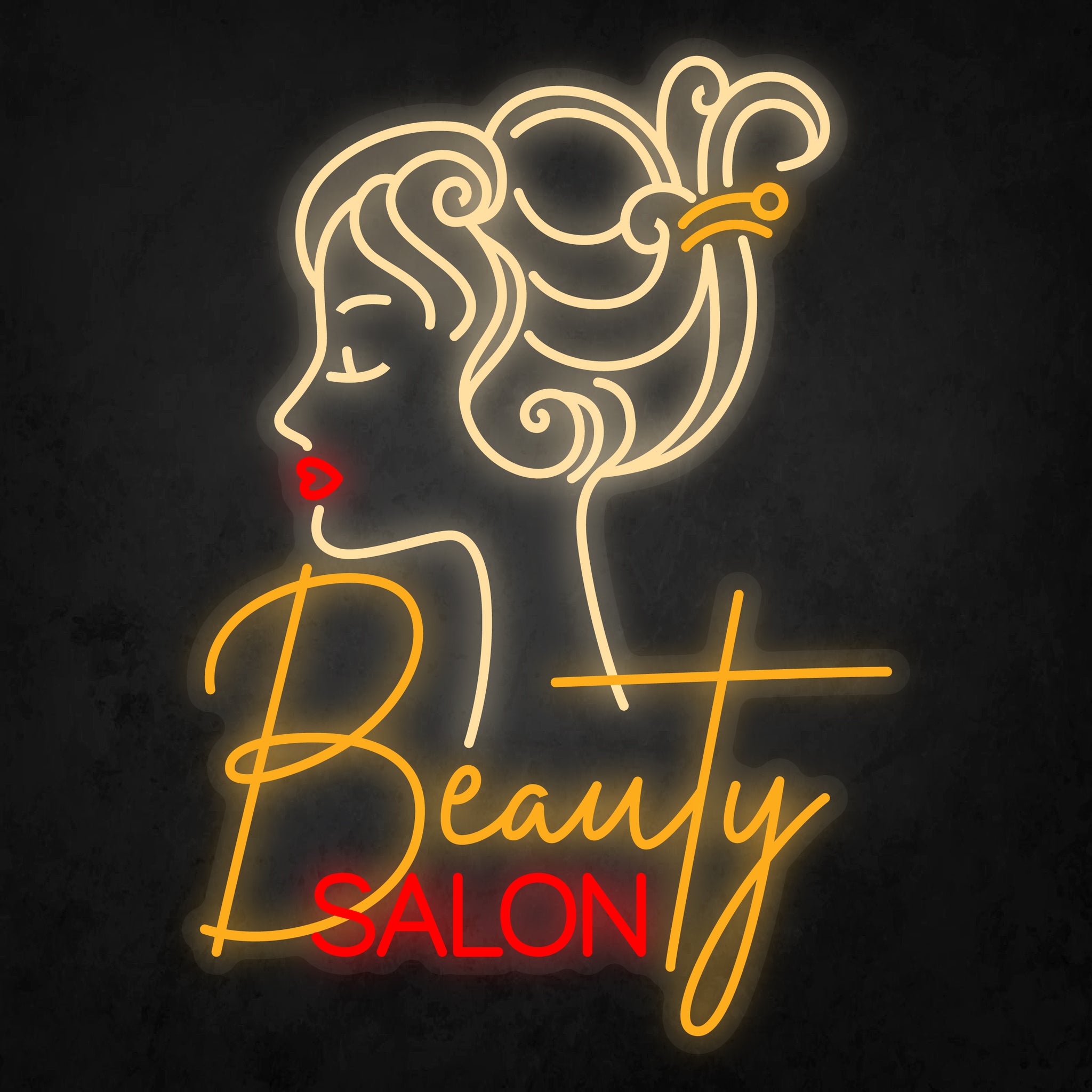 LED Neon Sign - Beauty Salon & Beauty Woman – Self Signs