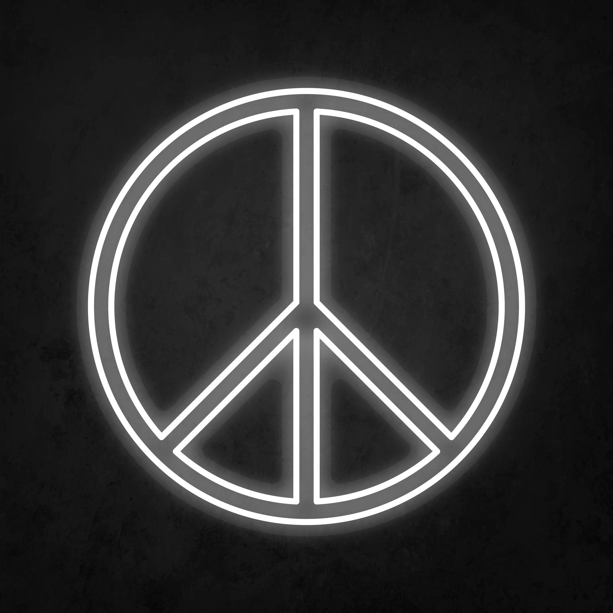 LED Neon Sign - Peace Logo Double Line – Self Signs