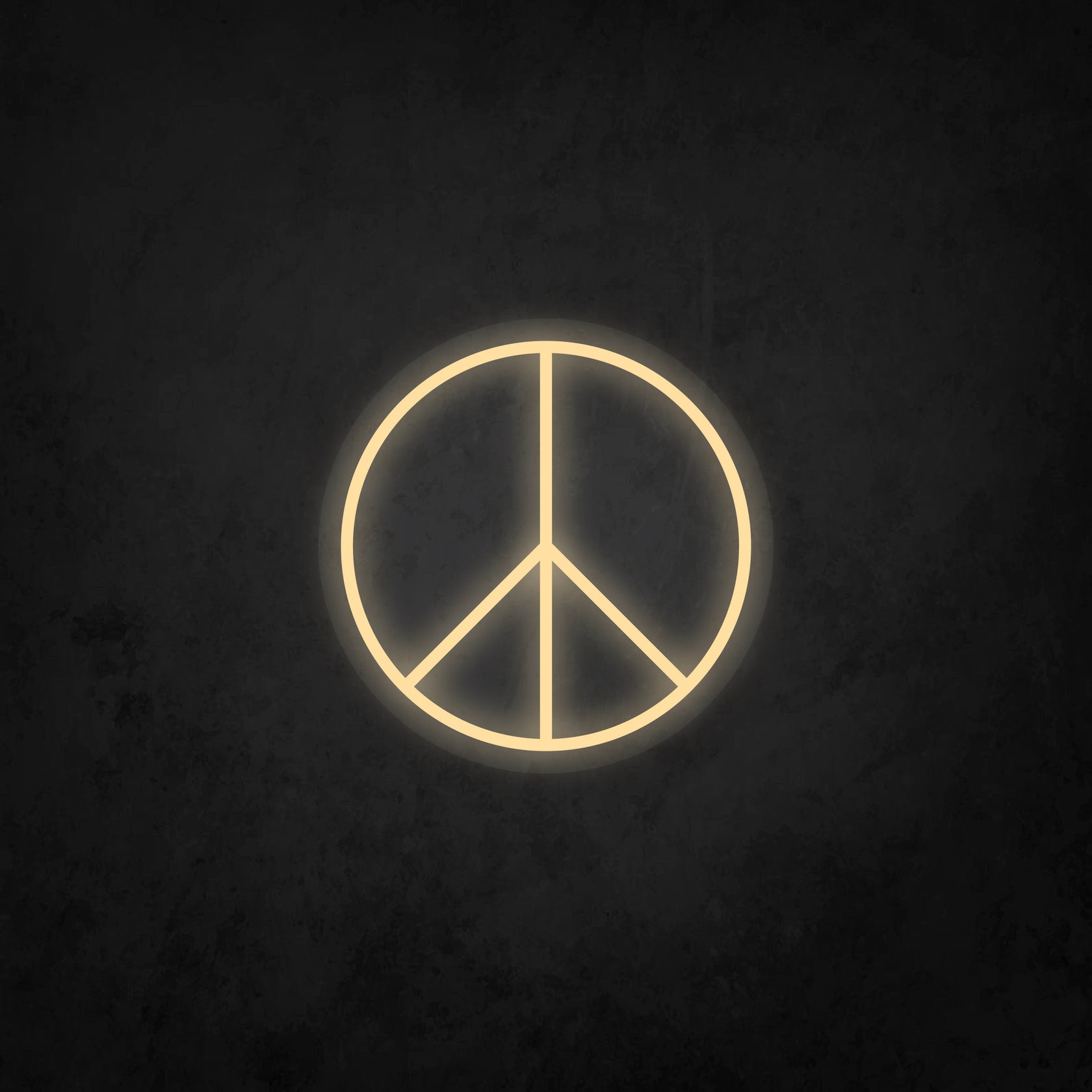 LED Neon Sign - Peace Logo – Self Signs